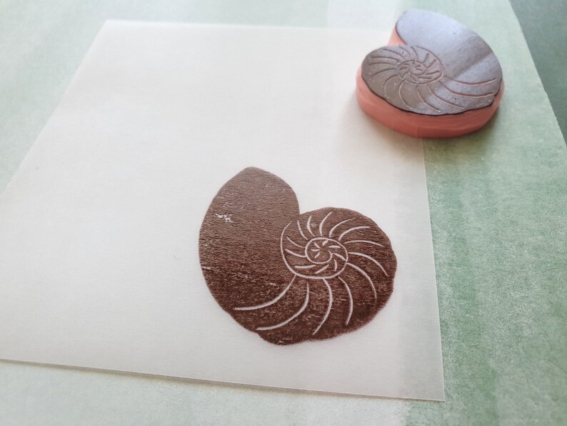 Shell rubber stamp for daily planner Ocean shell stamp for | Etsy