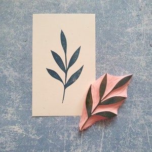 Leaf Rubber Stamp for Handmade Cards, Scrapbooking Leaf Stamp ...