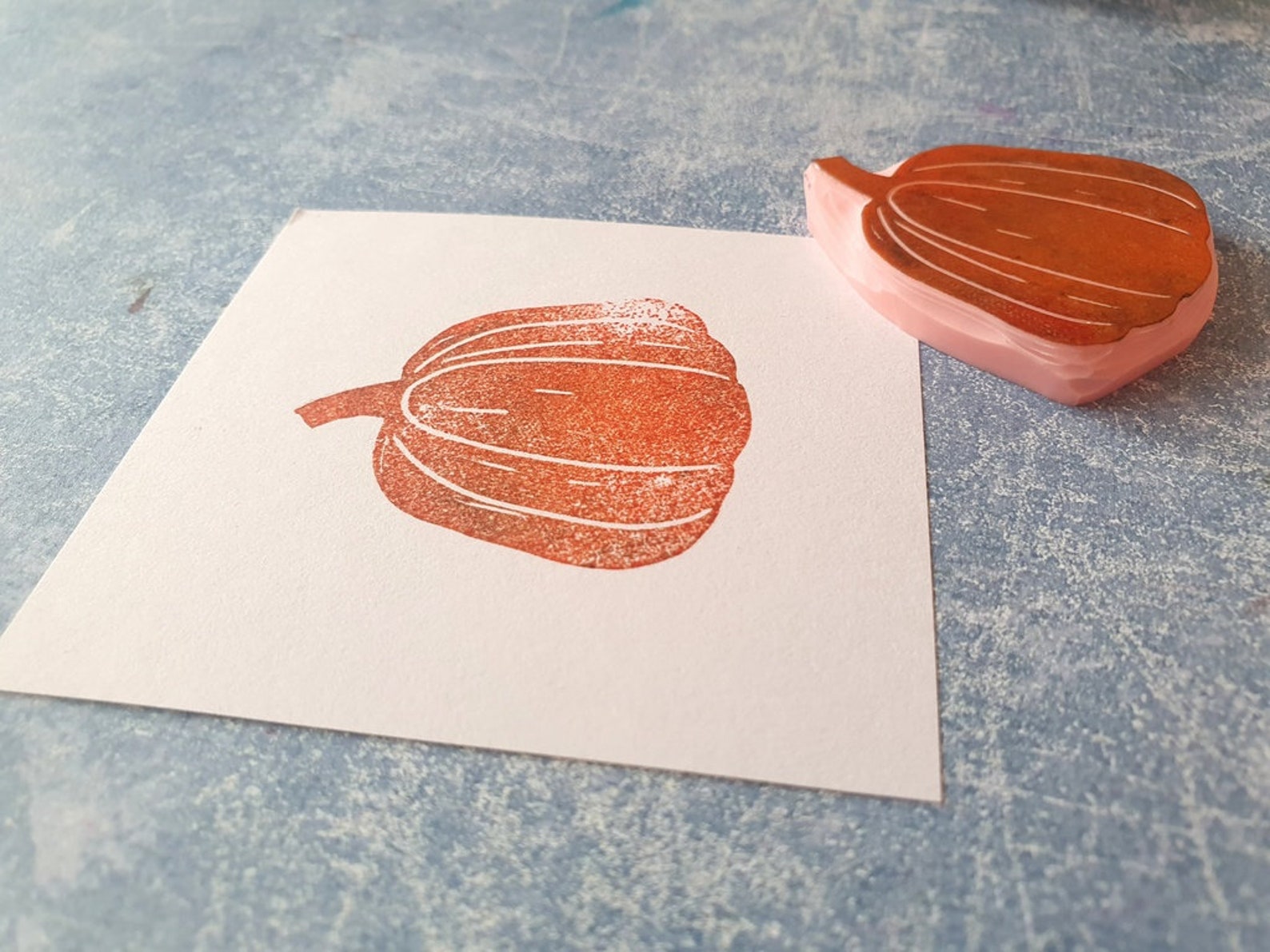 Pumpkin Stamp for Art Journal, Halloween Stamp for Traveler Notebook ...