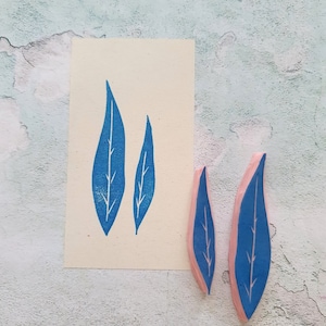 Leaf Rubber Stamp Set for Cardmaking, Minimal Decor for Journal, Nature ...
