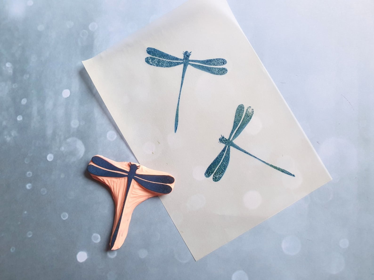 Dragonfly Rubber Stamp for Cardmaking Bug Stamp for Bullet | Etsy