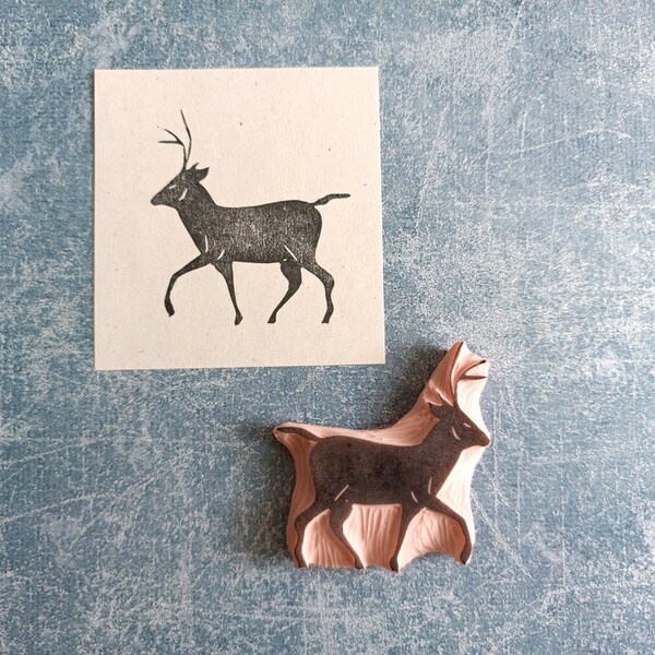 Deer Rubber Stamp - Etsy