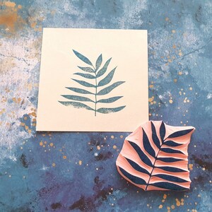 Leaf Rubber Stamp, Fall Leaves Stamp for Cardmaking, Wild Flower ...