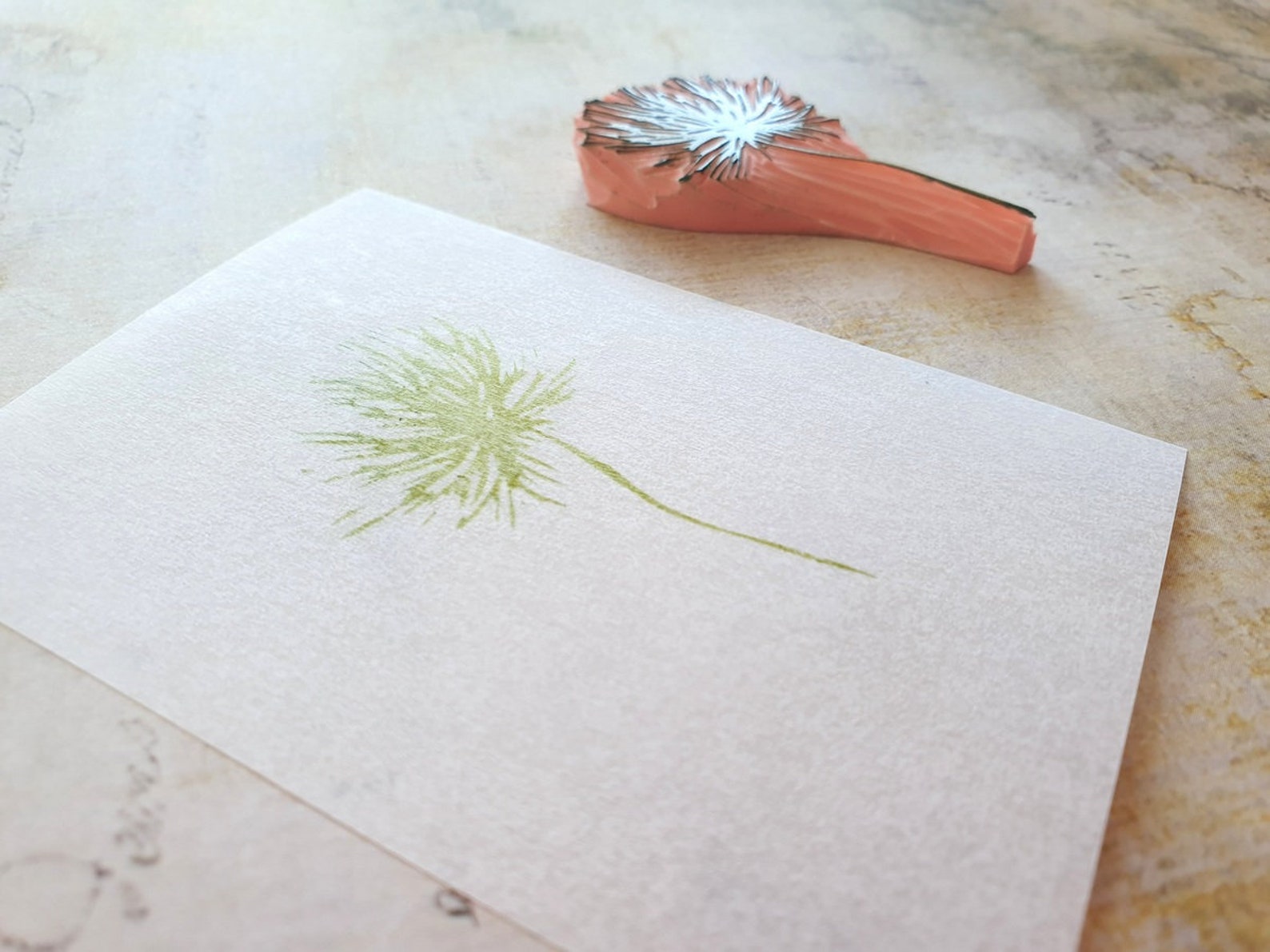 Dandelion Rubber Stamp for Scrapbooking Wild Flower Stamp for | Etsy