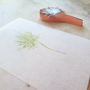 Dandelion Rubber Stamp for Scrapbooking, Wild Flower Stamp for ...