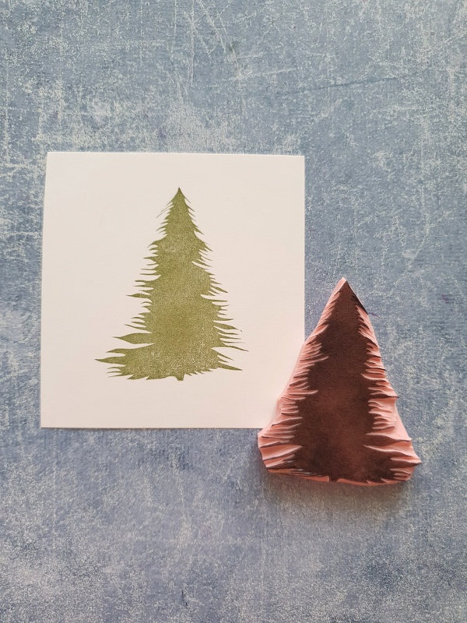 Christmas Tree Rubber Stamp for Scrapbooking Pine Tree Stamp - Etsy