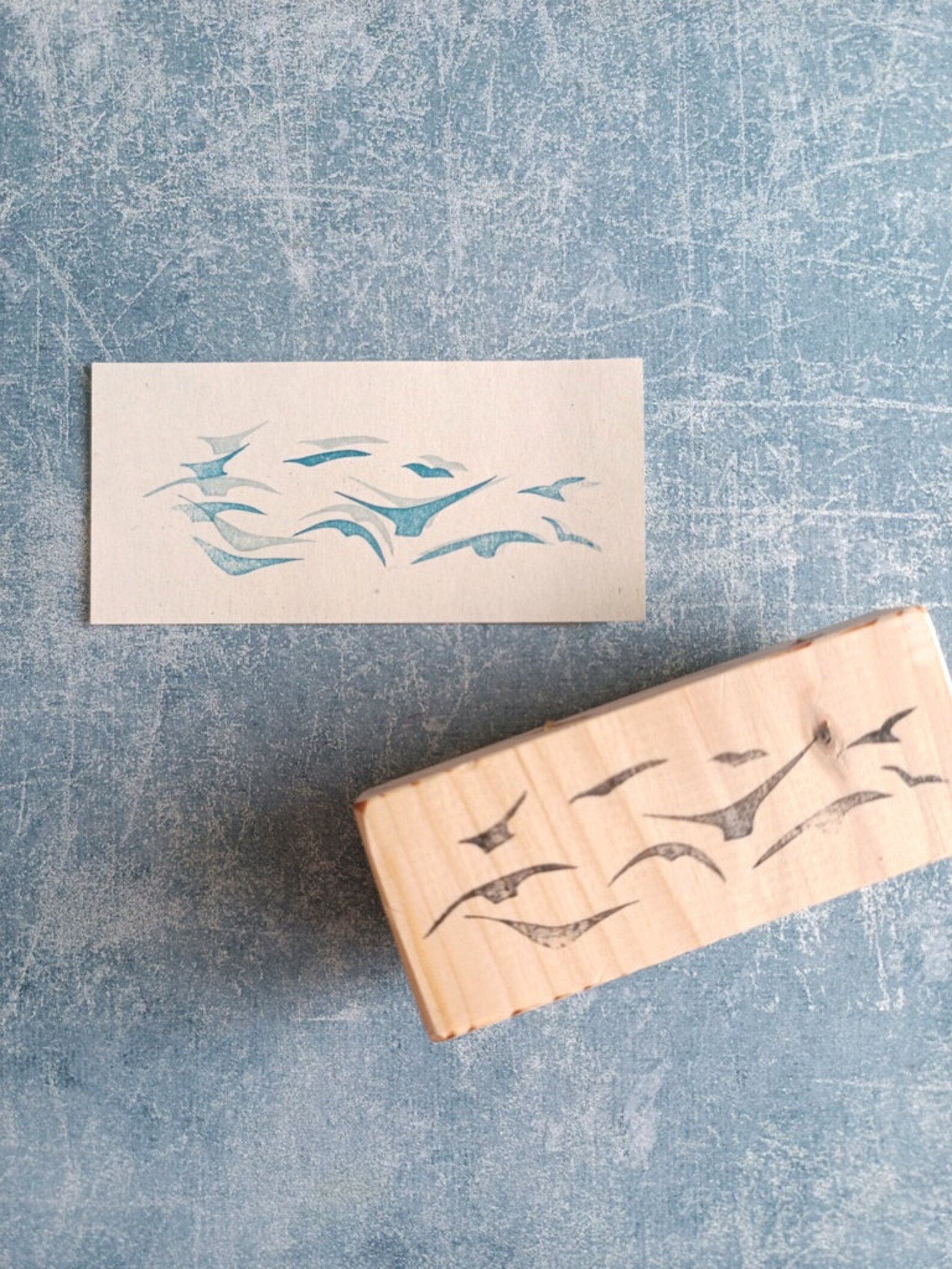Birds Rubber Stamp for Cardmaking, Scrapbooking Background Stamp ...