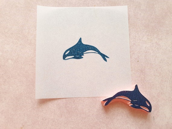 Dolphin rubber stamp for bullet journal whale animal stam for | Etsy
