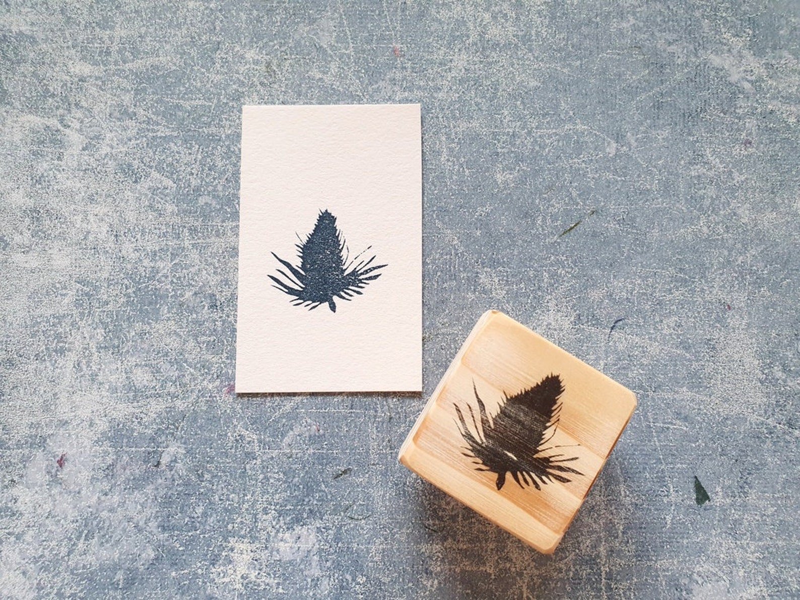 Thistle Rubber Stamp for Botanical Journal, Wild Flower Decor Stamp ...
