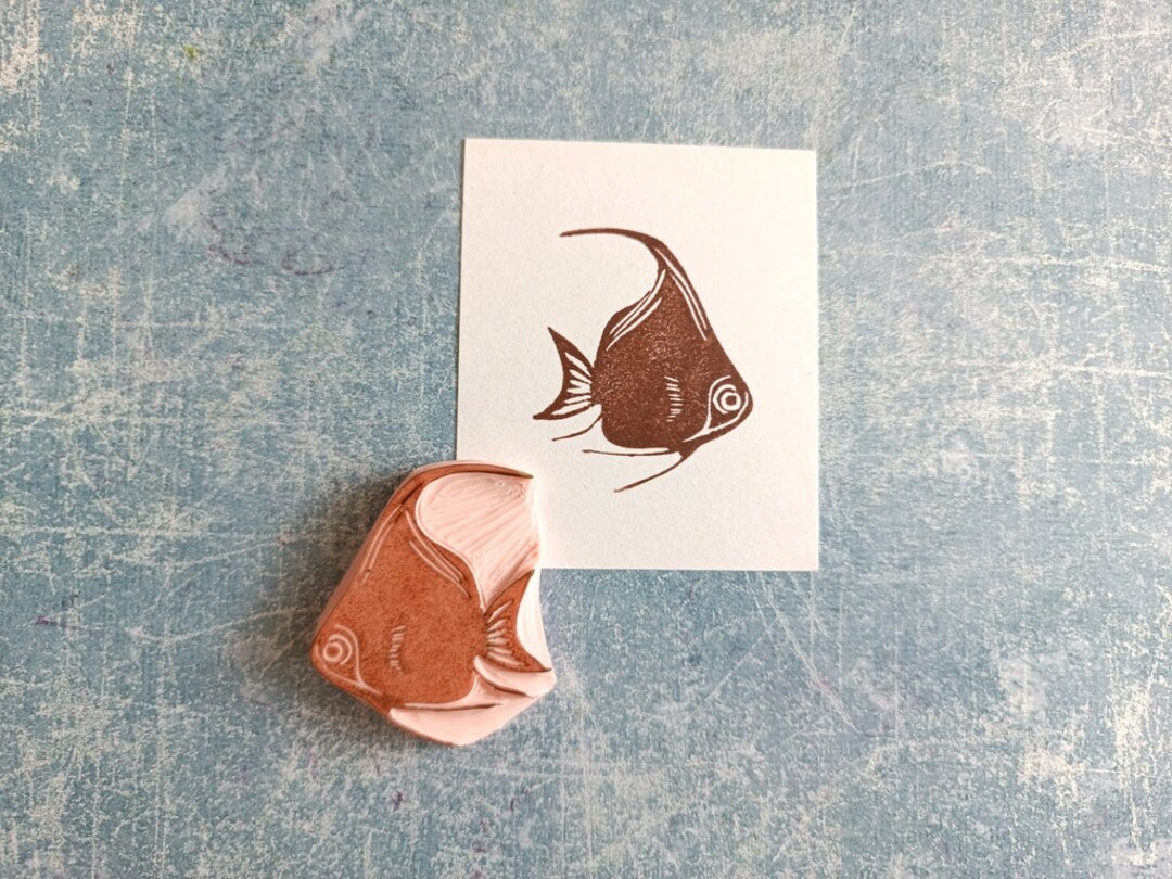 Fish Rubber Stamp for Cardmaking, Sea Animal Stamp for Scrapbooking ...