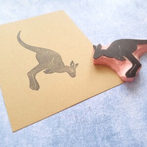 Kangaroo Rubber Stamp for Travelers Journal, Australian Animal Stamp ...
