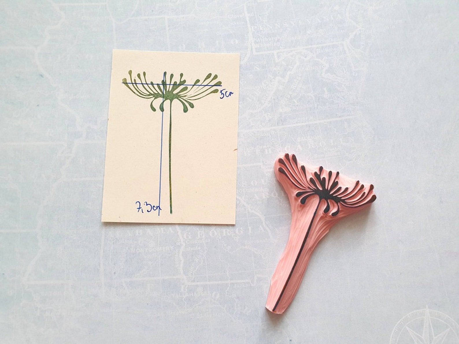 Lilly rubber stamp for cardmaking lily stamp for best wishes | Etsy