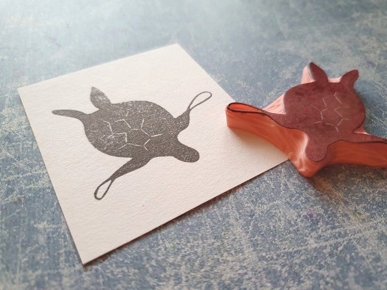 Turtle Rubber Stamp for Journaling Sea Life Stamp for - Etsy