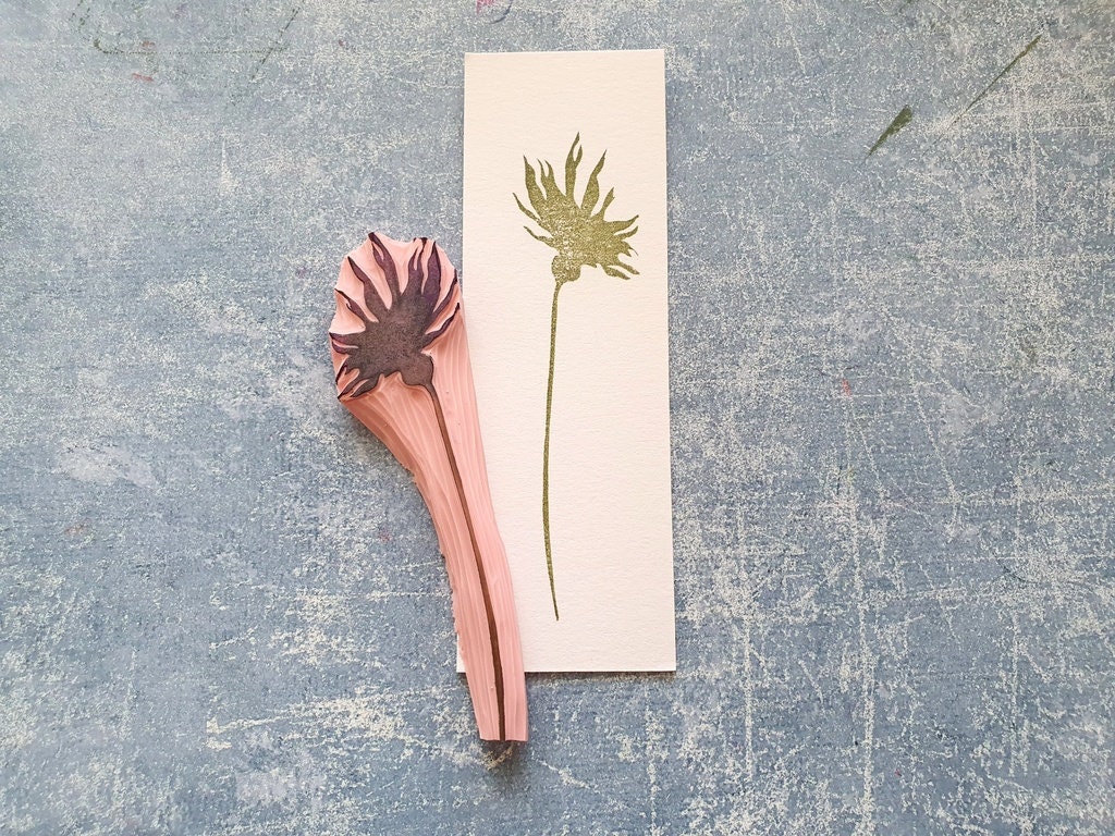 Cornflower Rubber Stamp for Cardmaking, Cornflower Stamp for Junk ...
