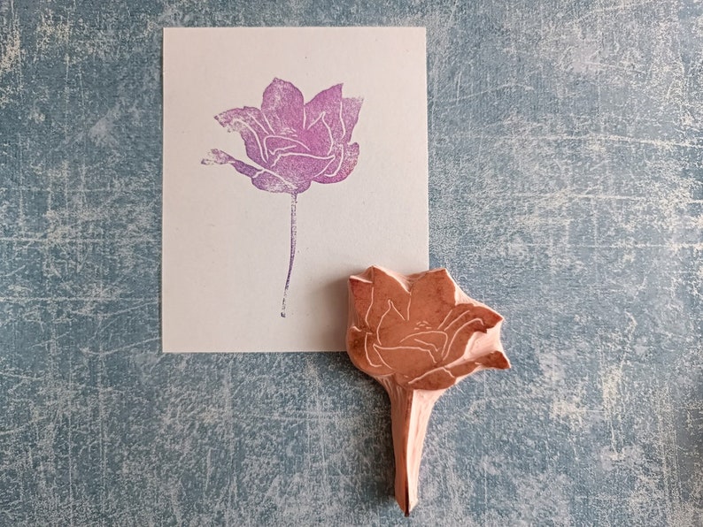Blossom Flower Stamp, Spring Flower Stamp for Cardmaking, Bohemian ...