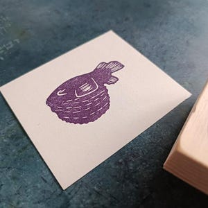Pufferfish Rubber Stamp for Art Journaling, Fish Rubber Stamp for ...