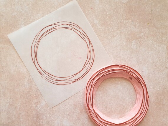 Rings rubber stamp for bullet journal circle shape stamp | Etsy