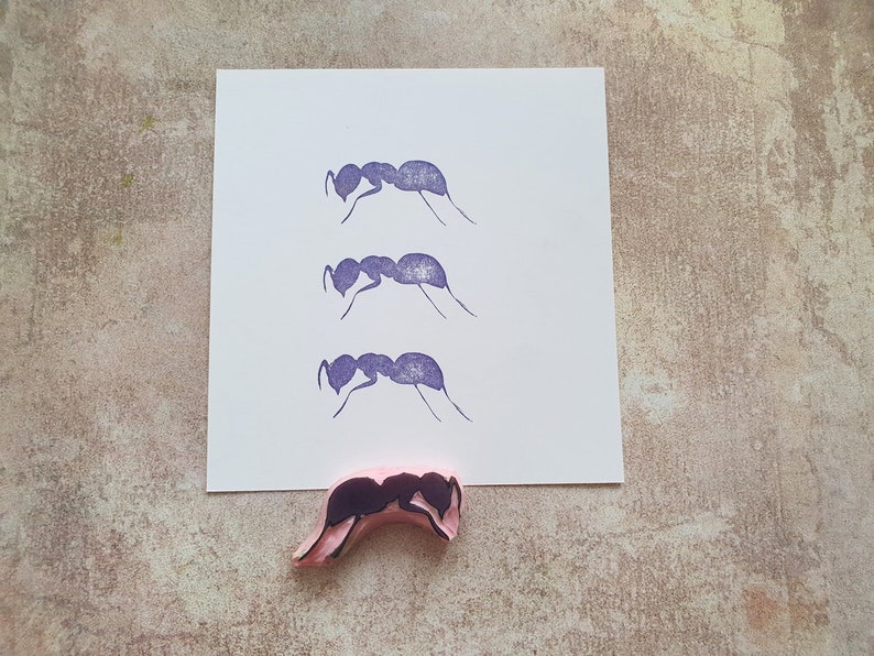 Ant rubber stamp for junk journal insect stamp for creative | Etsy