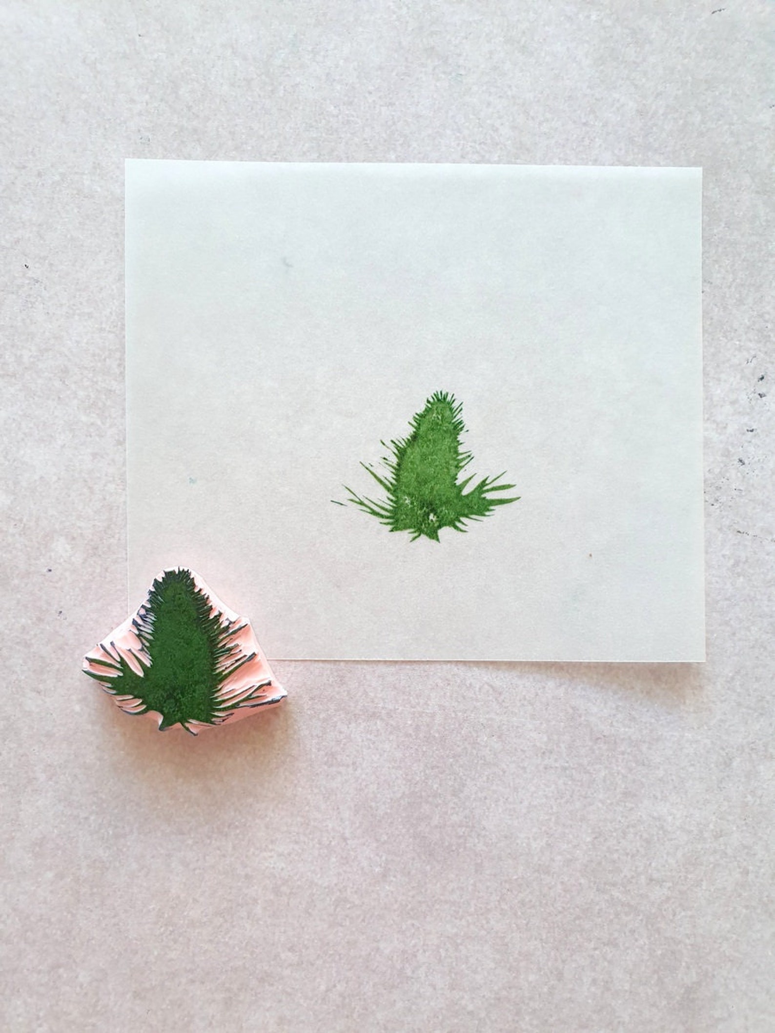 Thistle Rubber Stamp for Botanical Journal, Wild Flower Decor Stamp ...