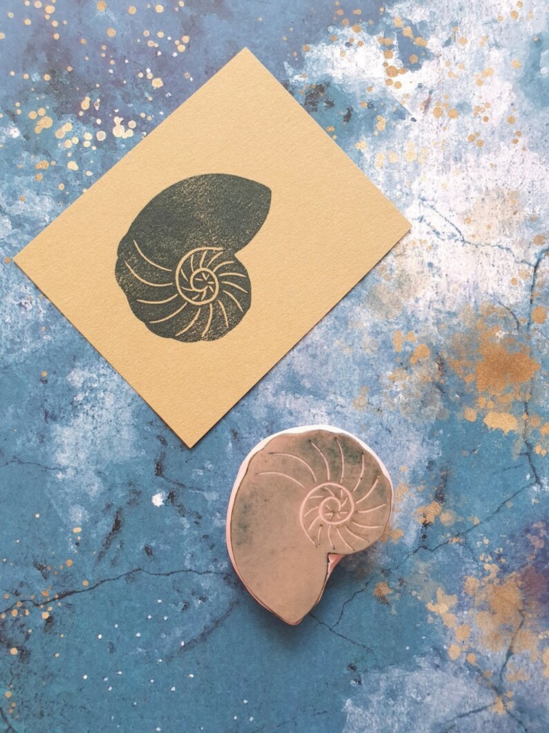 Shell Rubber Stamp for Daily Planner Ocean Shell Stamp for | Etsy
