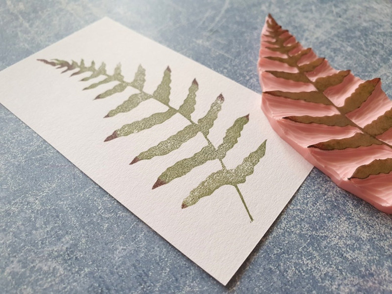 Fern Rubber Stamp, Wildlife Plant Ephemera, Clay Printing, Daily ...