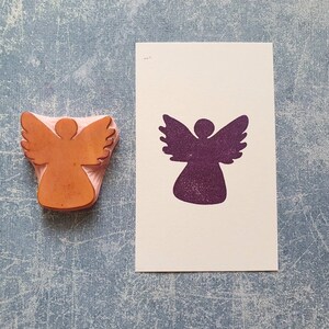 Vintage Angel Rubber Stamp for Christmas Card, Handmade Holiday Decor ...