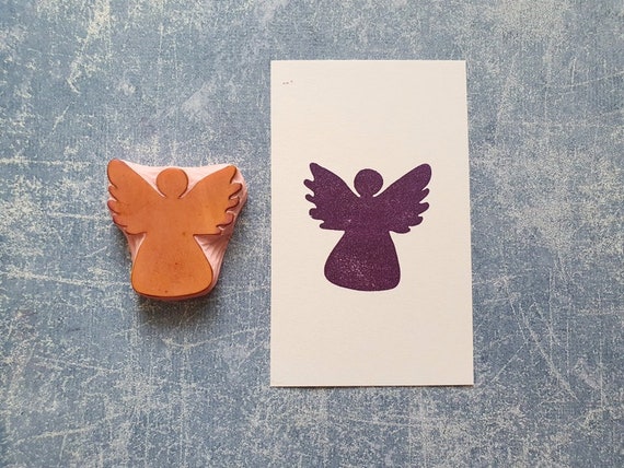Vintage Angel Rubber Stamp for Christmas Card Handmade - Etsy