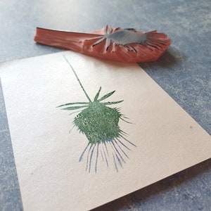 Thistle Rubber Stamp for Junk Journal, Wild Flower Stamp for ...