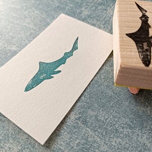 Shark Rubber Stamp for Birthday Wishes, Ocean Animal Wooden Stamp - Etsy