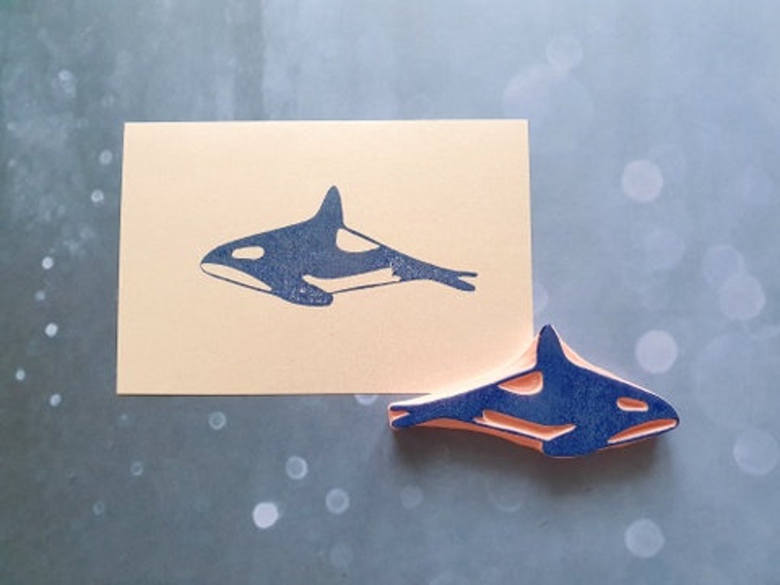 Orca Rubber Stamp for Scrapbooking, Delphin Stamp for Paper Craft ...