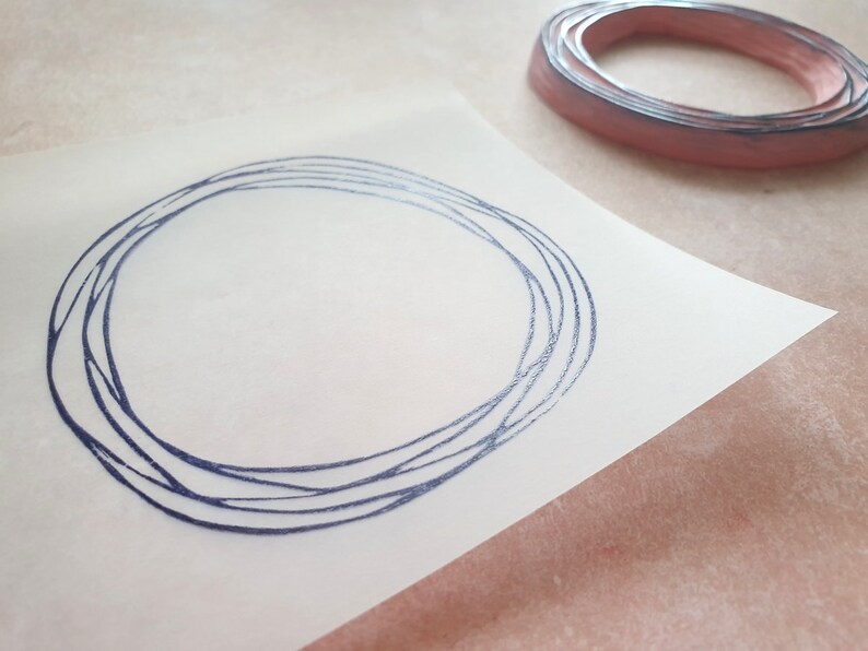 Rings rubber stamp for bullet journal circle shape stamp | Etsy