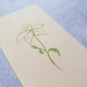 Lily Rubber Stamp for Greeting Card, Garden Lily Stamp for Cardmaking ...