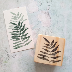 Leaf Rubber Stamp, Fall Leaves Stamp for Cardmaking, Wild Flower ...