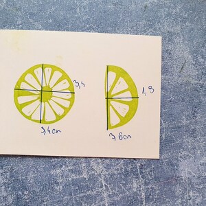 Fresh Lemon Slice Rubber Stamp Set, Lime Stamp, Gift for Summer Fruit ...