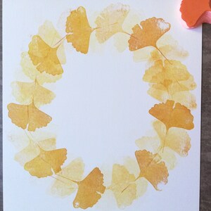 Ginkgo Leaf Stamp for Cardmaking, Fall Rubber Stamp for Bullet Journal ...