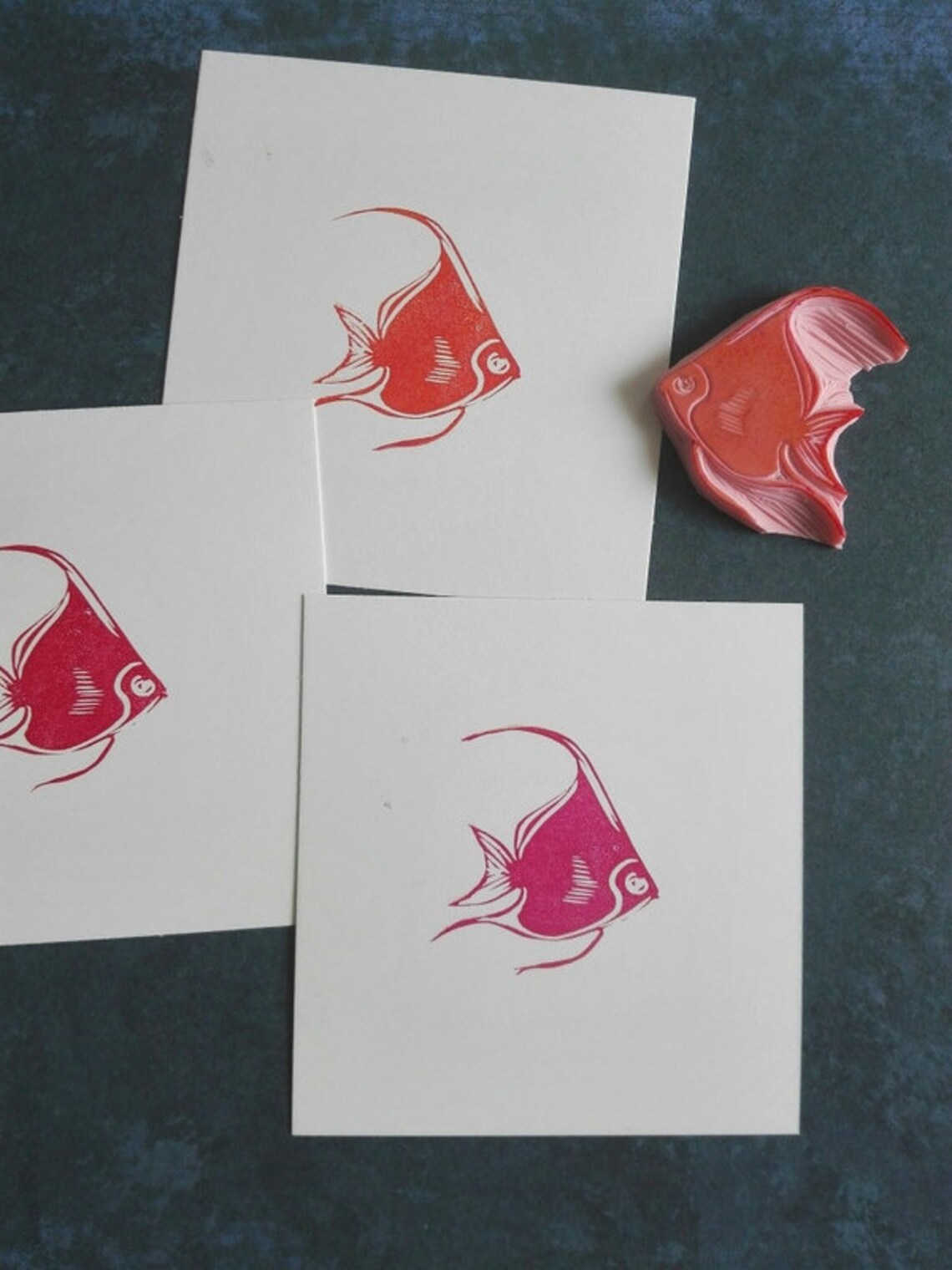 Fish Rubber Stamp for Cardmaking Sea Animal Stamp for - Etsy