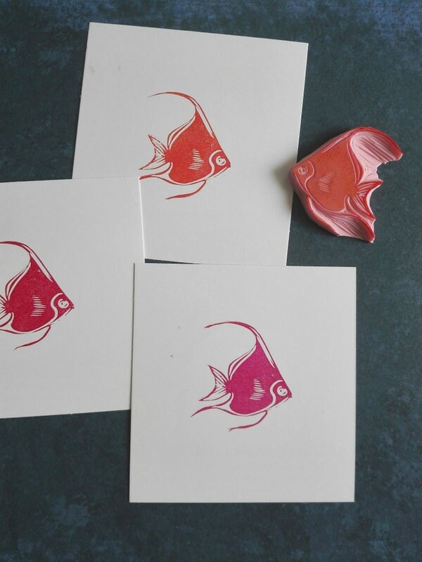 Fish Rubber Stamp for Cardmaking Sea Animal Stamp for - Etsy