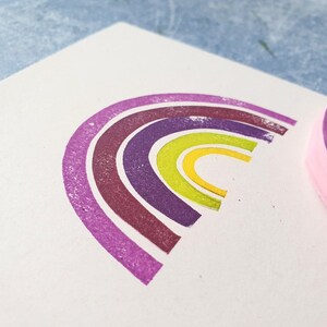 Rainbow Rubber Stamp Set of 5 for Kids Activities, Waldorf Stacker ...