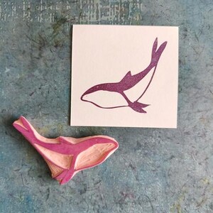 Whale Stamp for Ocean Themed Crafts, Detailed Whale Stamp for ...