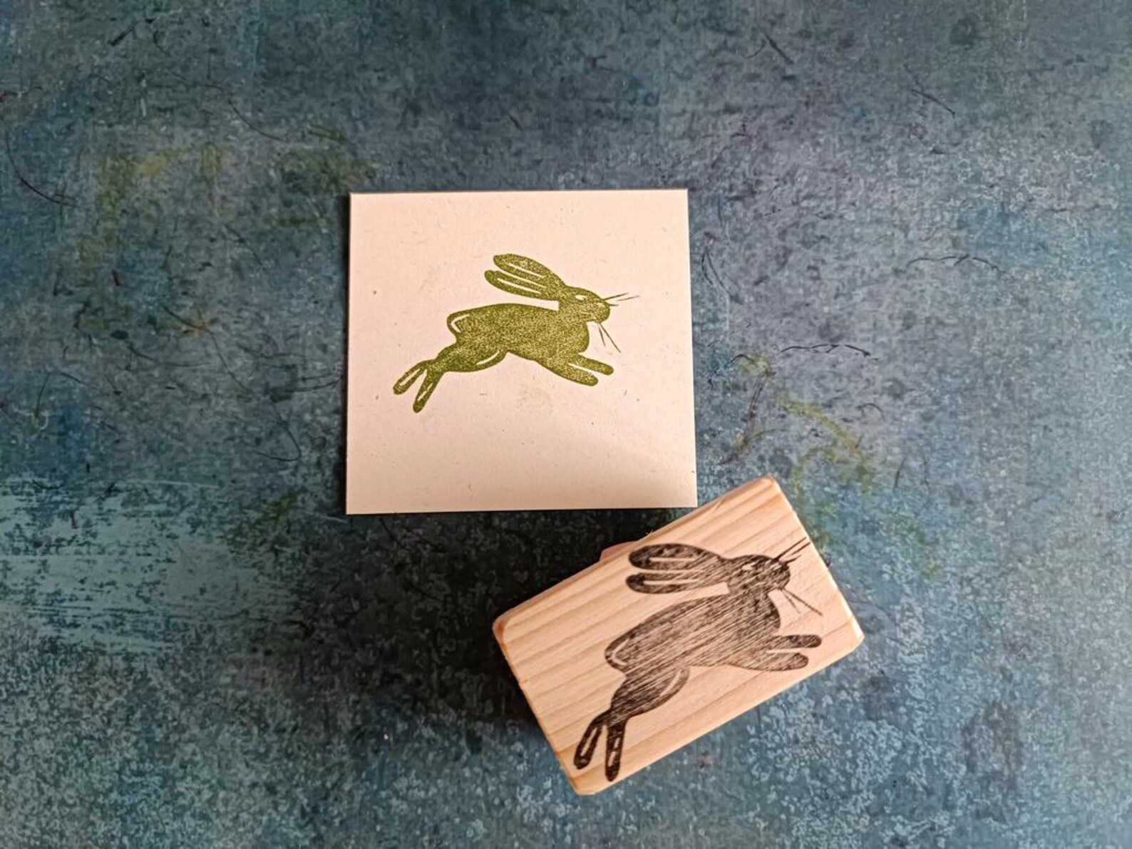 Rabbit Rubber Stamp, Hare Rubber Stamp, Animal Stamp, Easter Decor ...