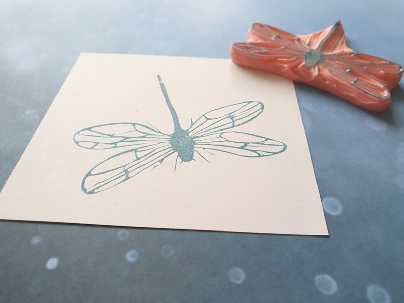 Dragonfly Rubber Stamp for Cardmaking, Vintage Bug for Traveler's ...