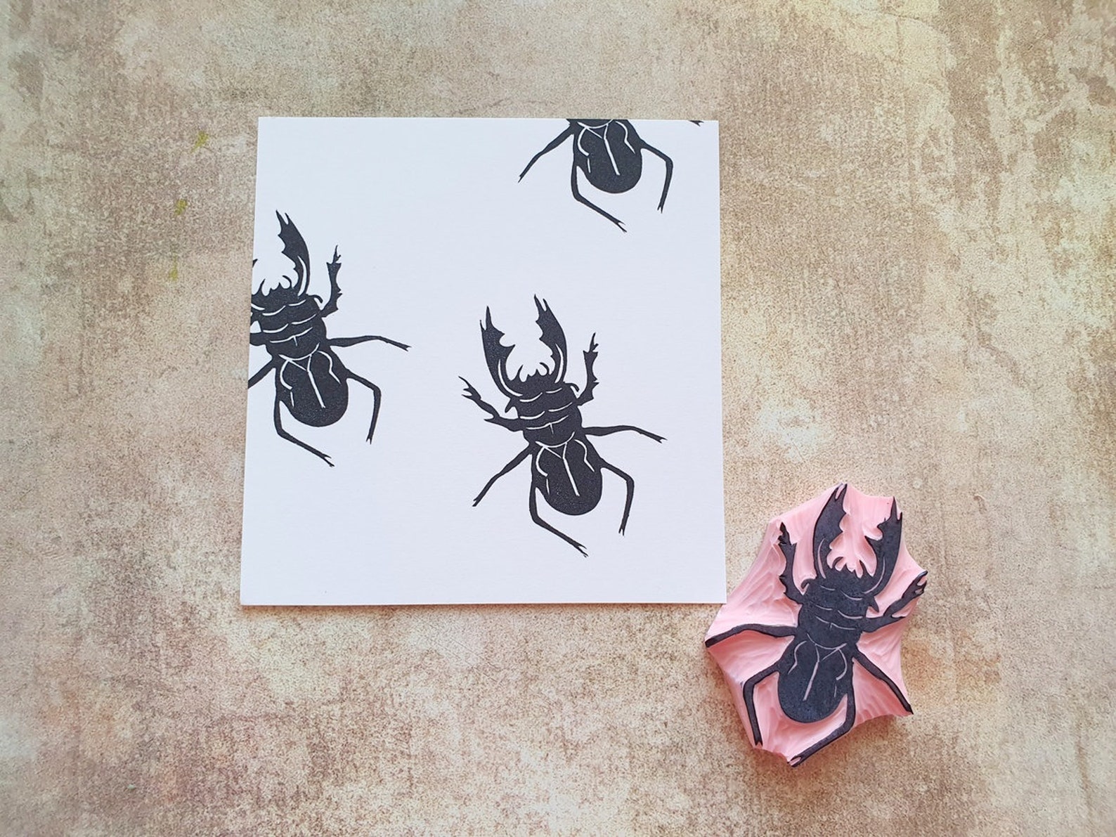 Insect Rubber Stamp, Bug Rubber Stamp, Animal Rubber Stamp, Clay Stamp ...