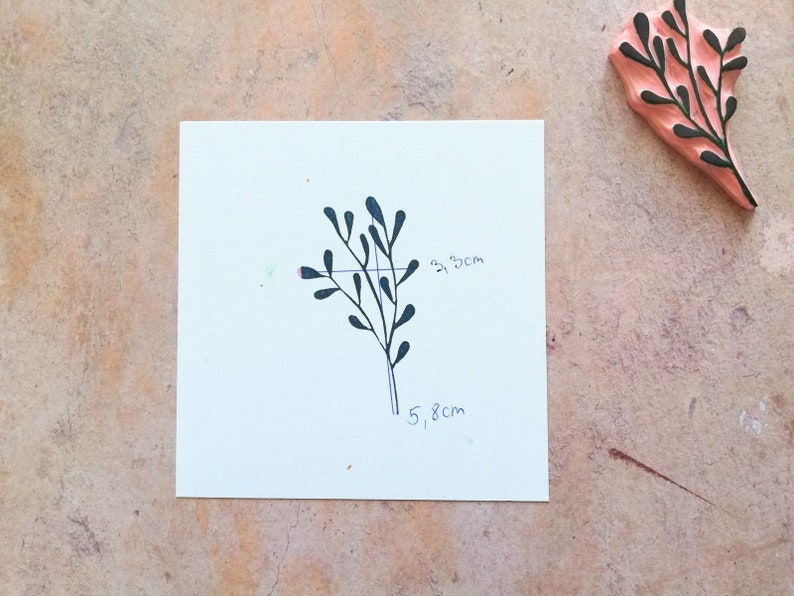 Mistletoe Rubber Stamp for Christmas Card Seasonal Greeting | Etsy
