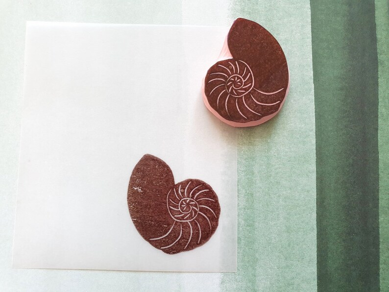 Shell rubber stamp for daily planner Ocean shell stamp for | Etsy