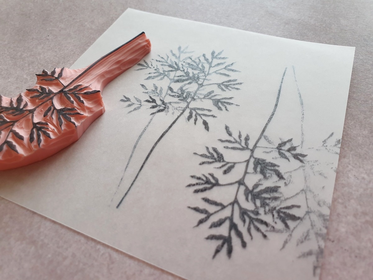 Grass Rubber Stamp for Wedding Invitation, Wild Plant Stamp, - Etsy