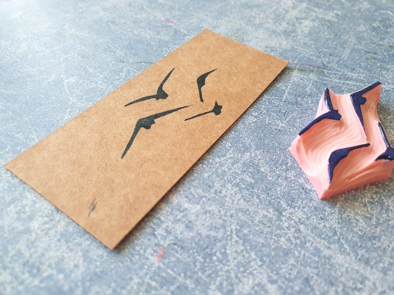Flying Birds Rubber Stamp for Scrapbooking, Wild Bird Stamp for Autumn ...