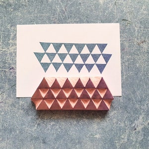 Triangles Rubber Stamp for Art Journal, Texture Background Stamp ...