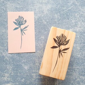 Wild Flower Rubber Stamp for Art Journal, Floral Decorative Stamp ...