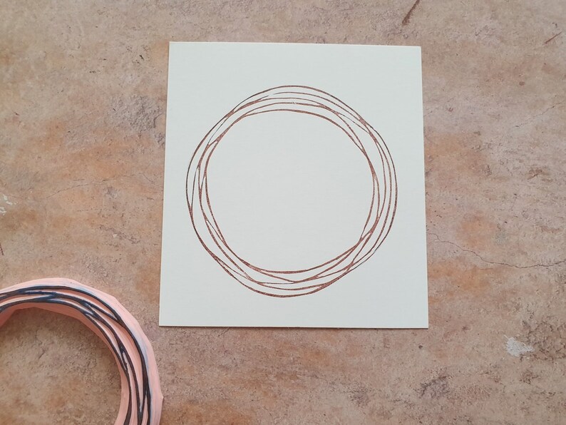 Rings rubber stamp for bullet journal circle shape stamp | Etsy