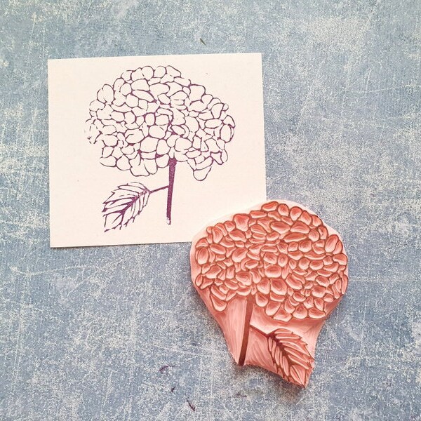 Hydrangea Stamp - Etsy